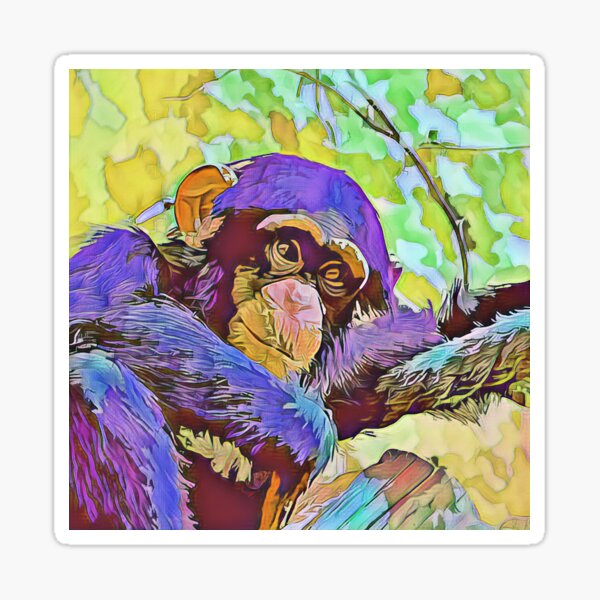 "SmartMix Animal Chimpanzee 3" Sticker by Jamcolors | Redbubble
