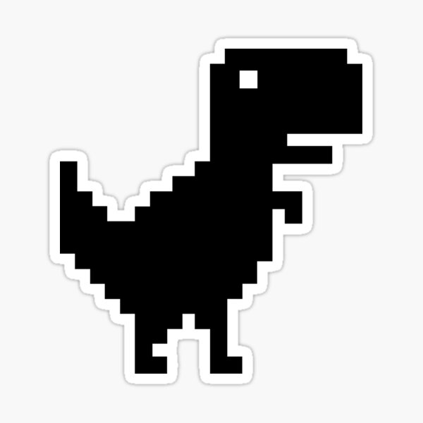 ""Your Computer Is Offline" Dinosaur (Chrome)" Sticker for Sale by ...