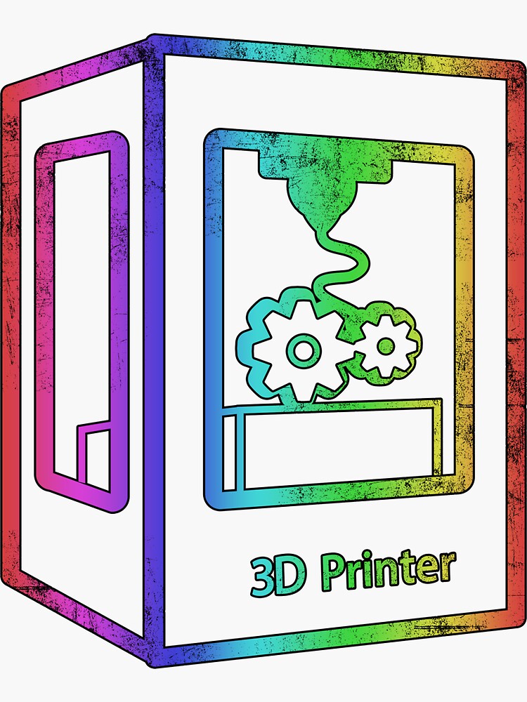 "3D Printer " Sticker for Sale by vladocar | Redbubble