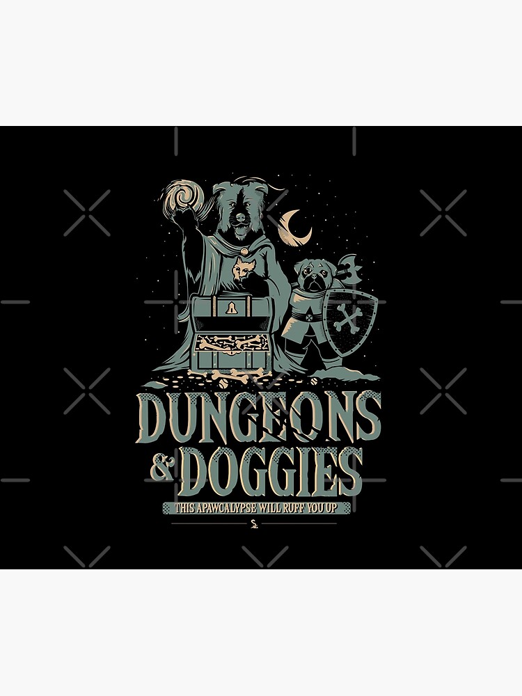"Dungeons & Doggies" Throw Blanket for Sale by ForgedDragon | Redbubble