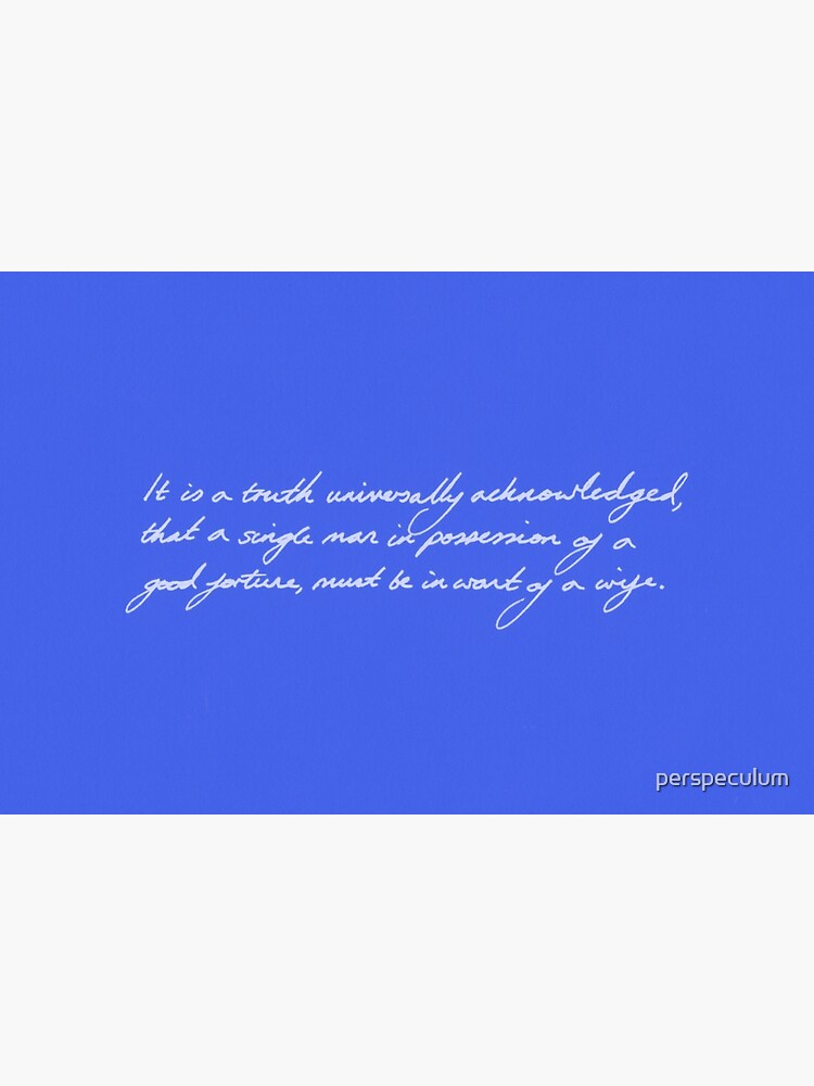 Póster «"Es una verdad universalmente reconocida ..." Cita de orgullo y ...