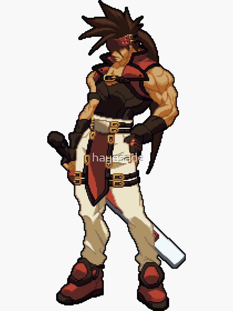 Sol Badguy Sprite Sticker Sticker By Hayesade Redbubble