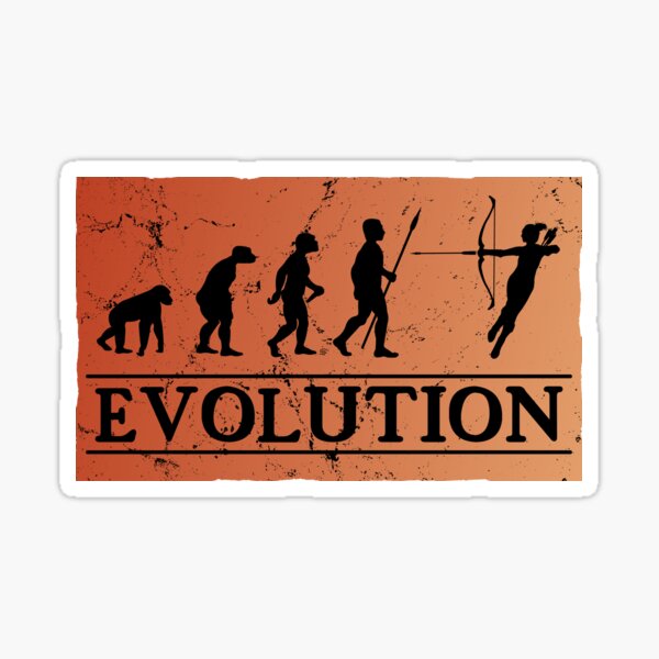 "evolution" Sticker for Sale by NicGrayGraphic | Redbubble