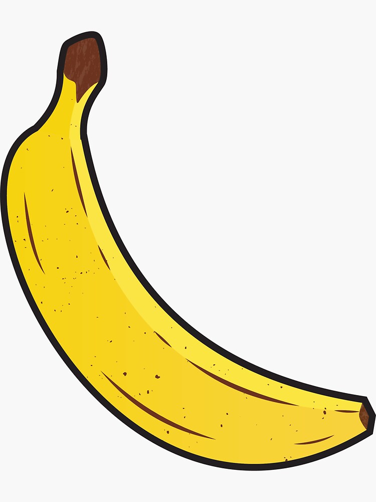 "Simple Cartoon Banana" Sticker for Sale by figundesign | Redbubble
