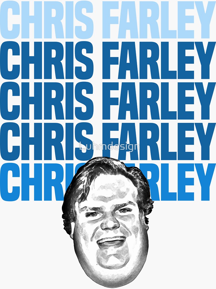 "Chris Farley Nostalgia Happy face Graphic" Sticker by Luhmdesign ...