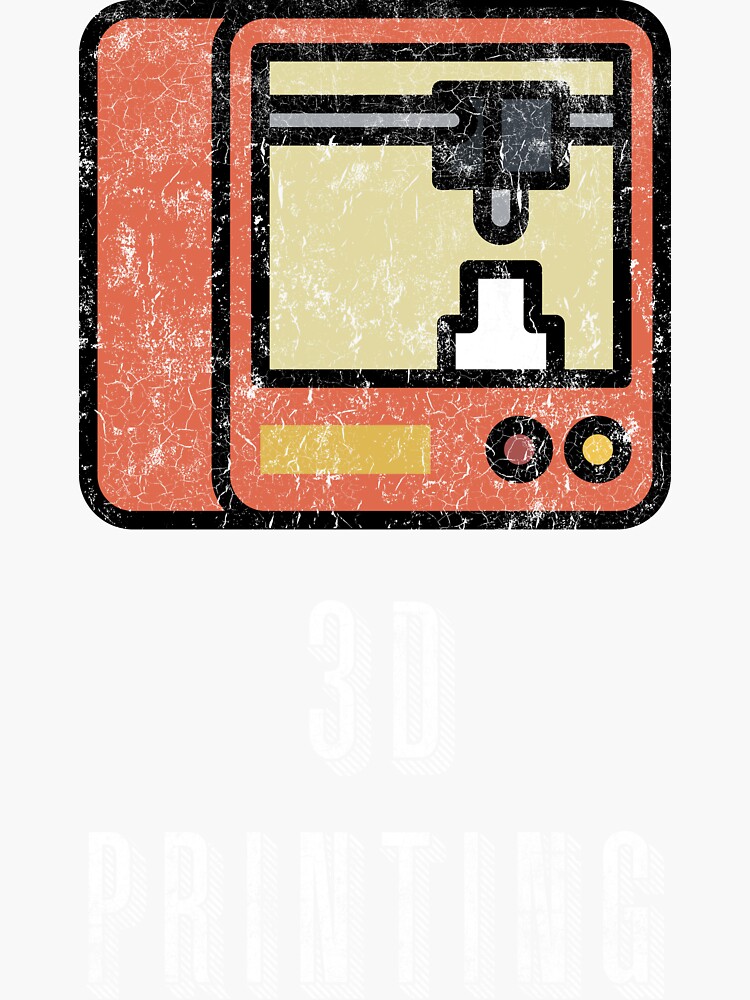 "Vintage 3D Printing - 3D Printer " Sticker for Sale by vladocar ...