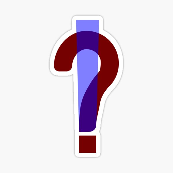 "Interrobang" Sticker for Sale by velvetlibrary | Redbubble