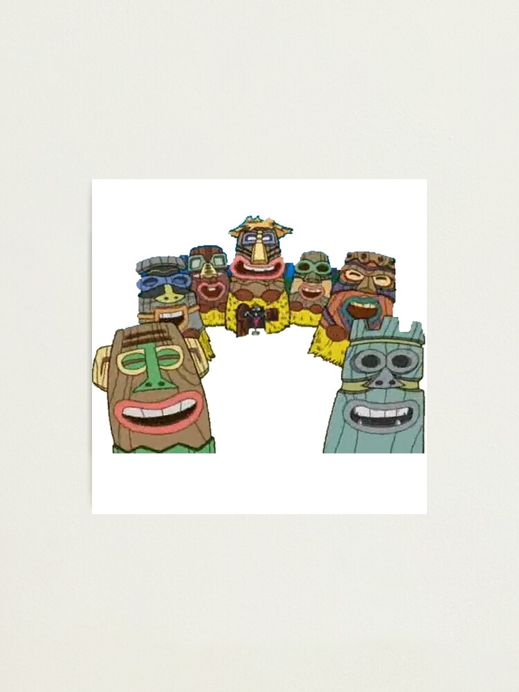 "Sticker tiki tiki - Spongebob" Photographic Print for Sale by blue-liv ...