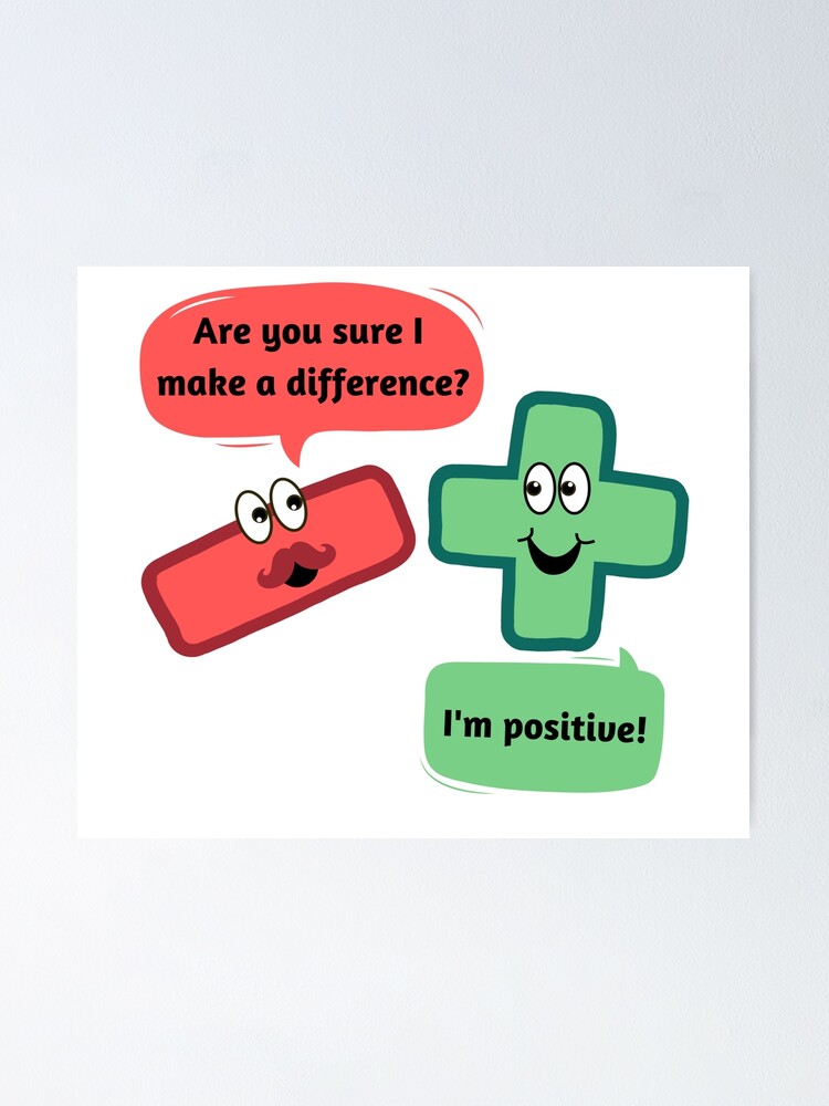 "Make a Positive Difference Math" Poster for Sale by SmileWit | Redbubble