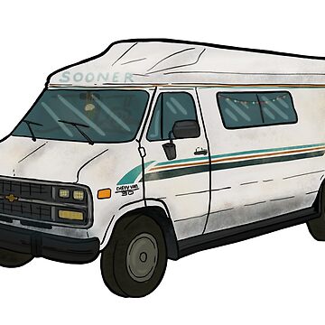 "Chevy Van" Sticker for Sale by hannahheddy | Redbubble