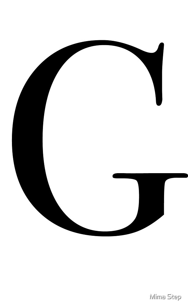 "Bodoni - The Letter G" by Mima Step | Redbubble
