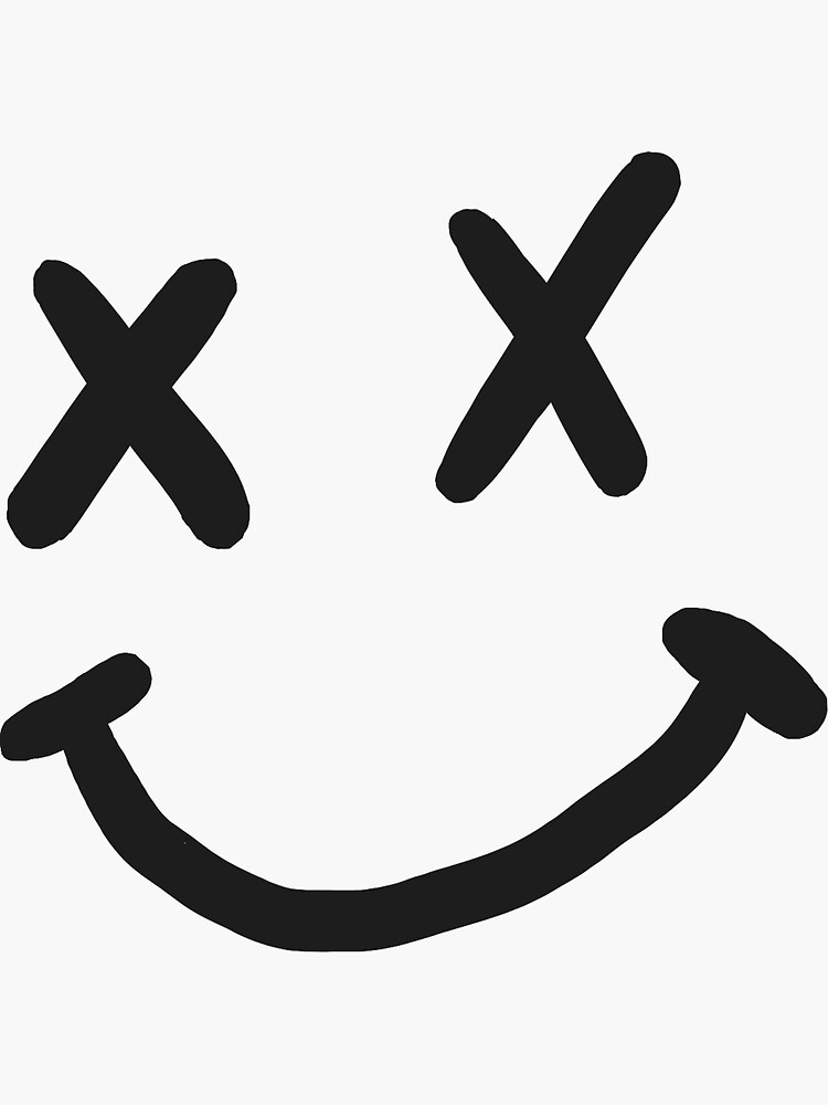 "Crossed Eyed Smiley Face" Sticker for Sale by tomfewings | Redbubble