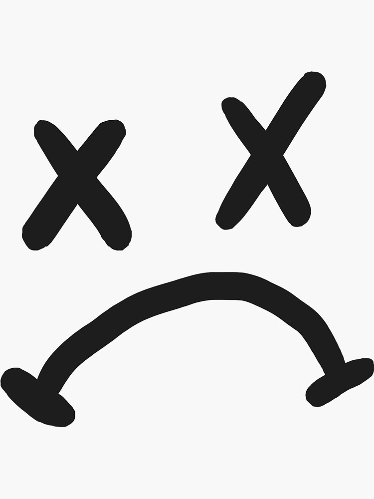 "Crossed Eyed Sad Face" Sticker for Sale by tomfewings | Redbubble