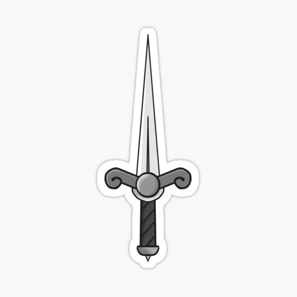 "Black and White Knife" Sticker for Sale by tomfewings | Redbubble