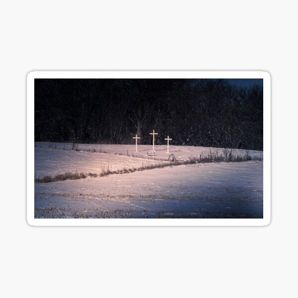 "Winter Wooden Crosses" Sticker by NicoleFrederick | Redbubble