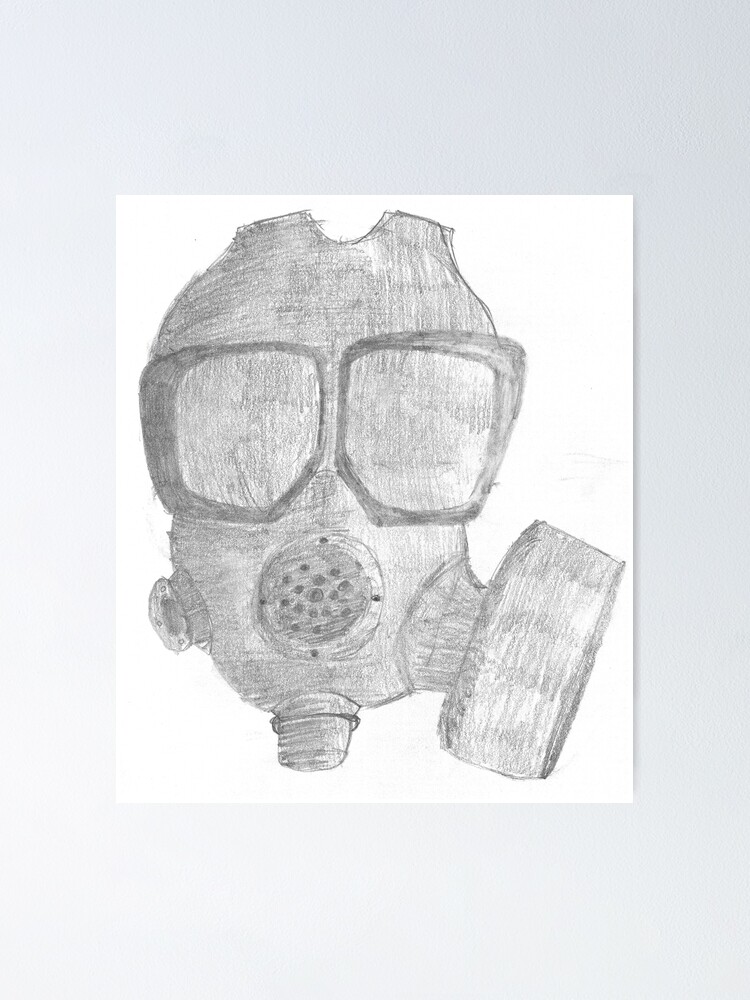 "Simple Gas Mask" Poster for Sale by LazyLexi | Redbubble