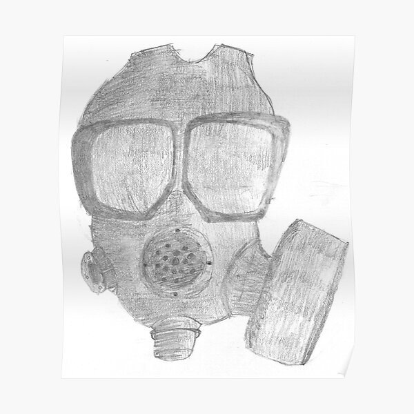 "Simple Gas Mask" Poster for Sale by LazyLexi | Redbubble