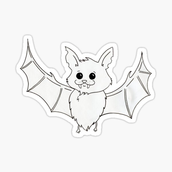 "Batty!" Sticker by mwaskedemos | Redbubble