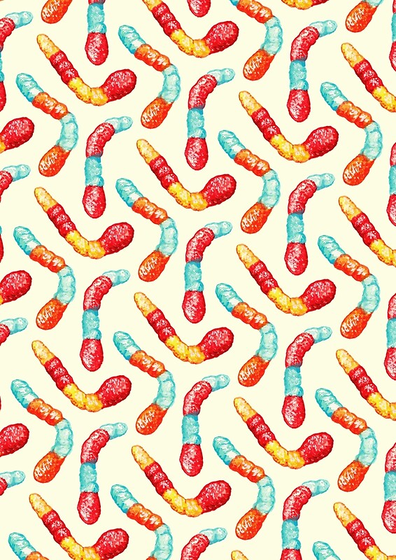 "Gummy Worm Pattern" by Kelly Gilleran | Redbubble