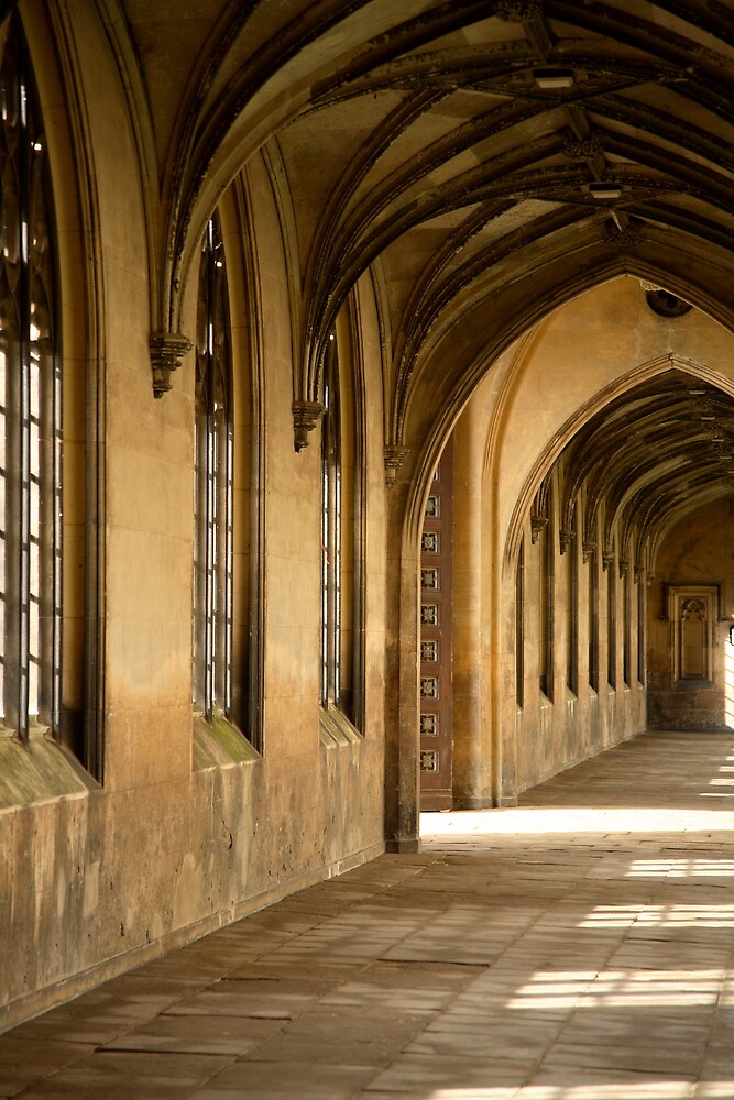 "St John College, Cambridge Gothic corridor 2" by Robert Ellis | Redbubble
