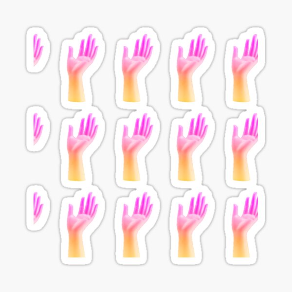 "Vaporwave Hands" Sticker for Sale by rainbowcatnip | Redbubble