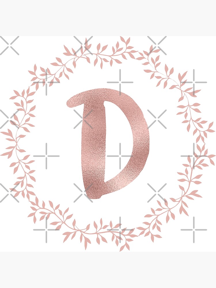 "Rose Gold Monogram D - Pink Letter D" Art Print for Sale by ...