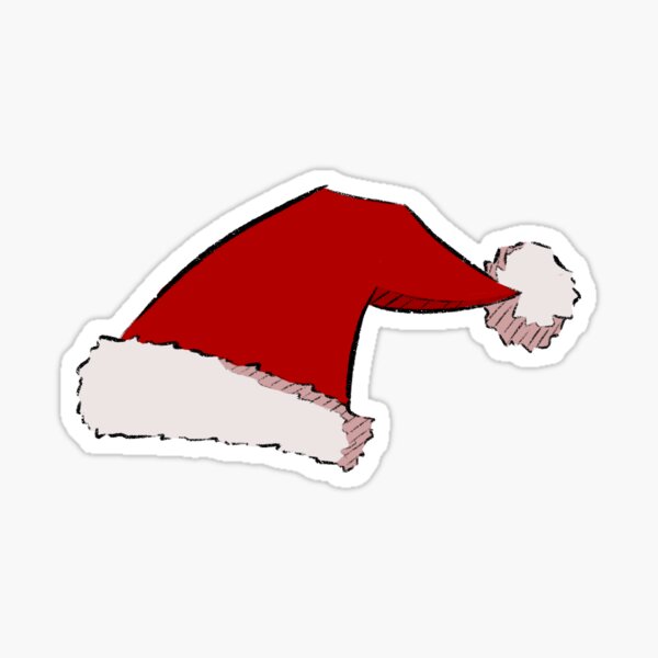 "Santa Hat" Sticker for Sale by fireopalart | Redbubble