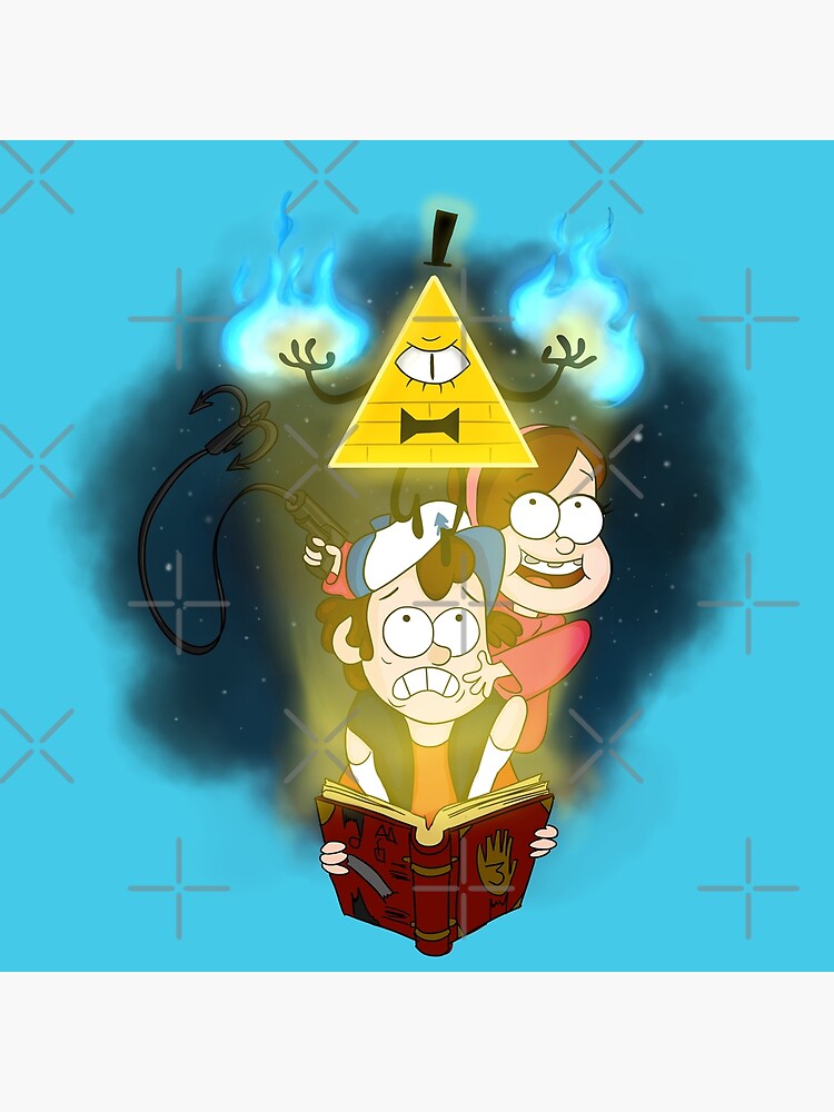 "Dipper and Mabel vs Bill Cipher" Art Print by kuinif | Redbubble