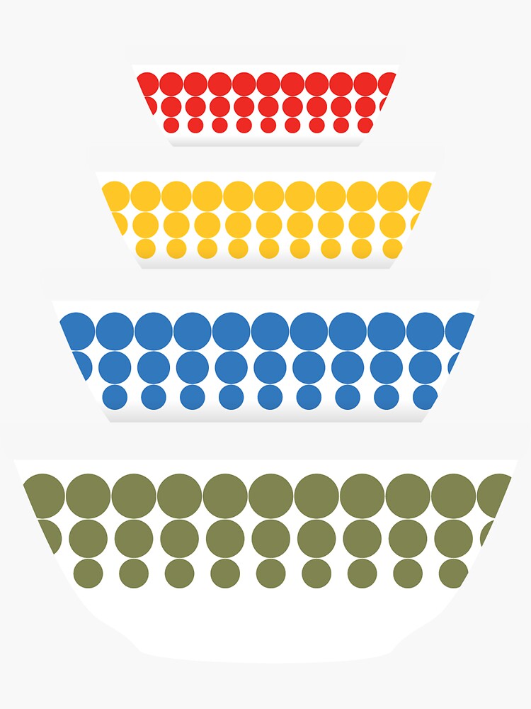 "Pyrex Dots" Sticker for Sale by Kalepanic | Redbubble