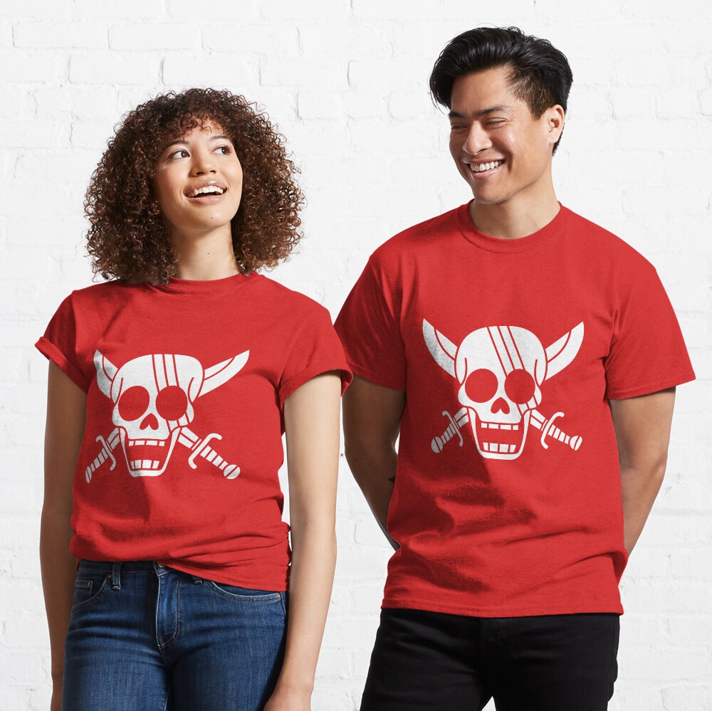 "Red Hair Pirates Jolly Roger" Sticker by jimjimfuria | Redbubble