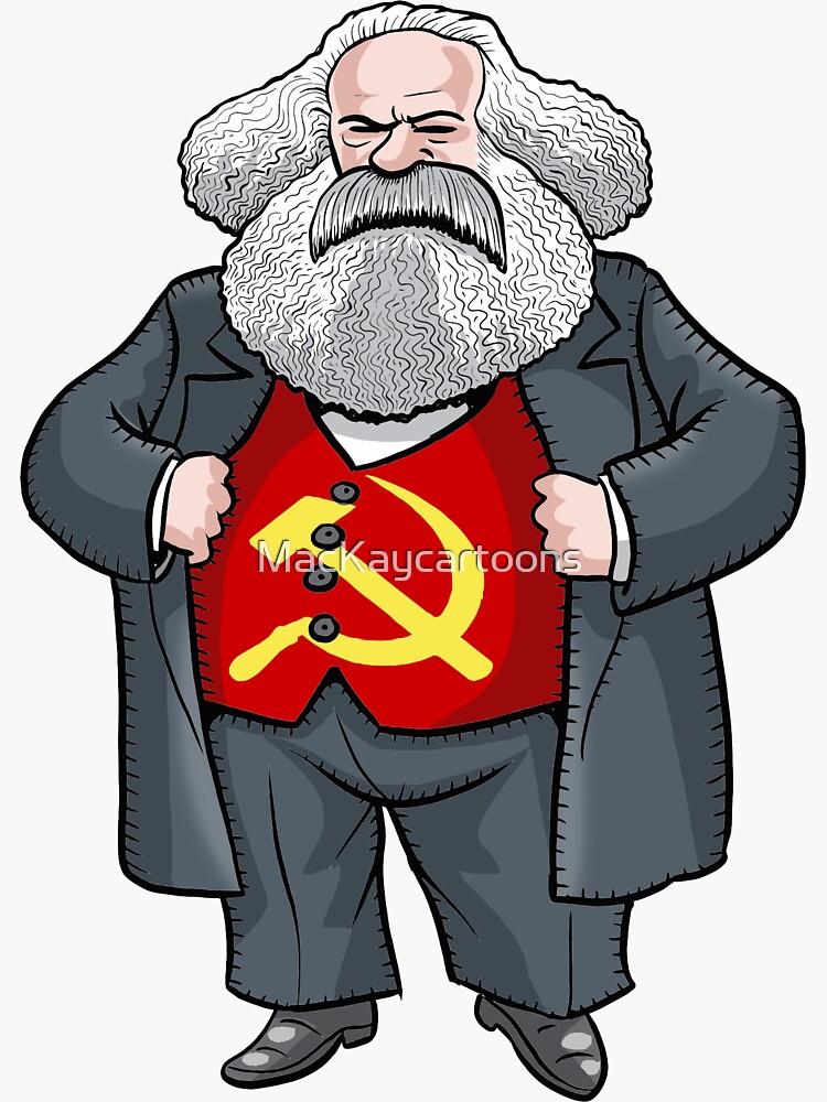 "Karl Marx" Sticker for Sale by MacKaycartoons | Redbubble