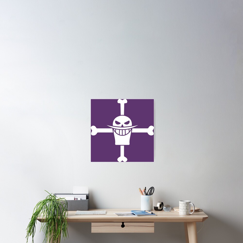 "Whitebeard Pirates Jolly Roger" Poster for Sale by jimjimfuria | Redbubble