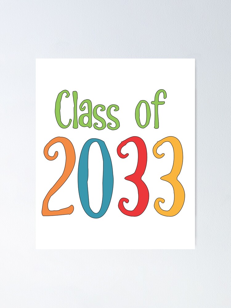 "Kids Class of 2033 Graduation Boys Girls Grade School Kids product ...