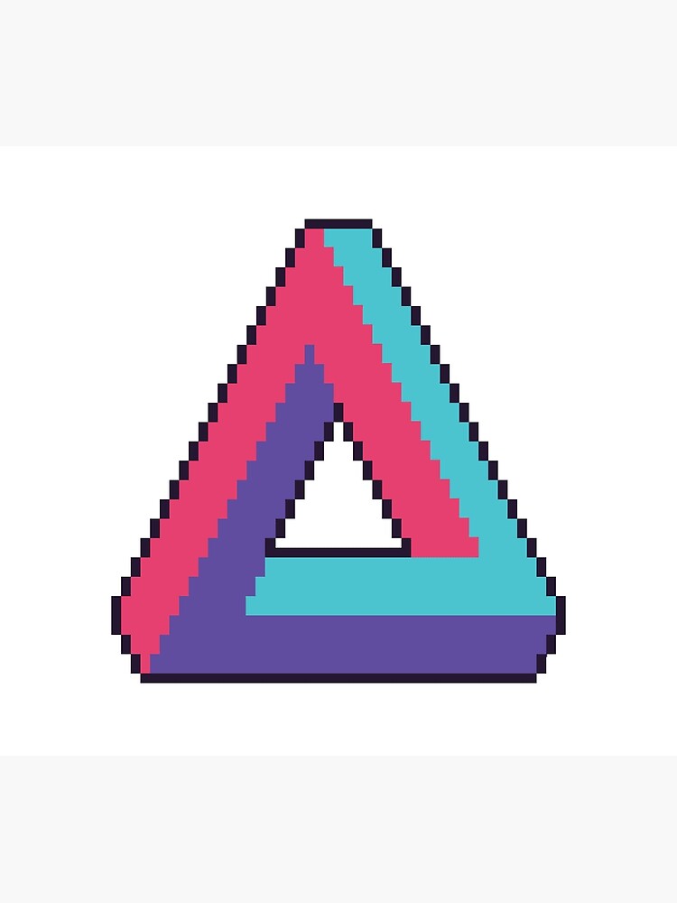 "infinite triangle 8 bit oldschool gamer design" Poster for Sale by ...