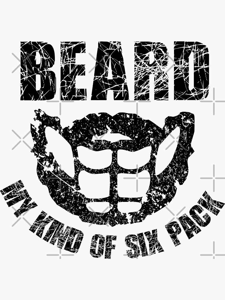 "beard my kind of six pack" Sticker by netrok | Redbubble
