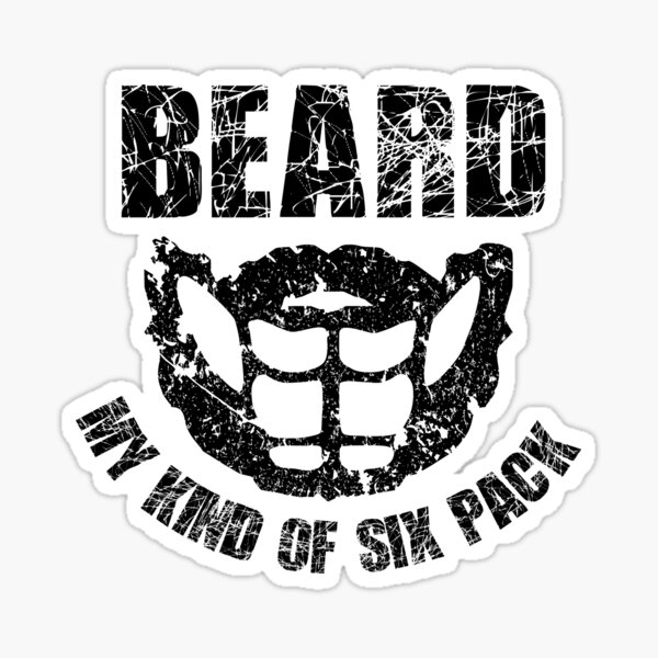 "beard my kind of six pack" Sticker by netrok | Redbubble
