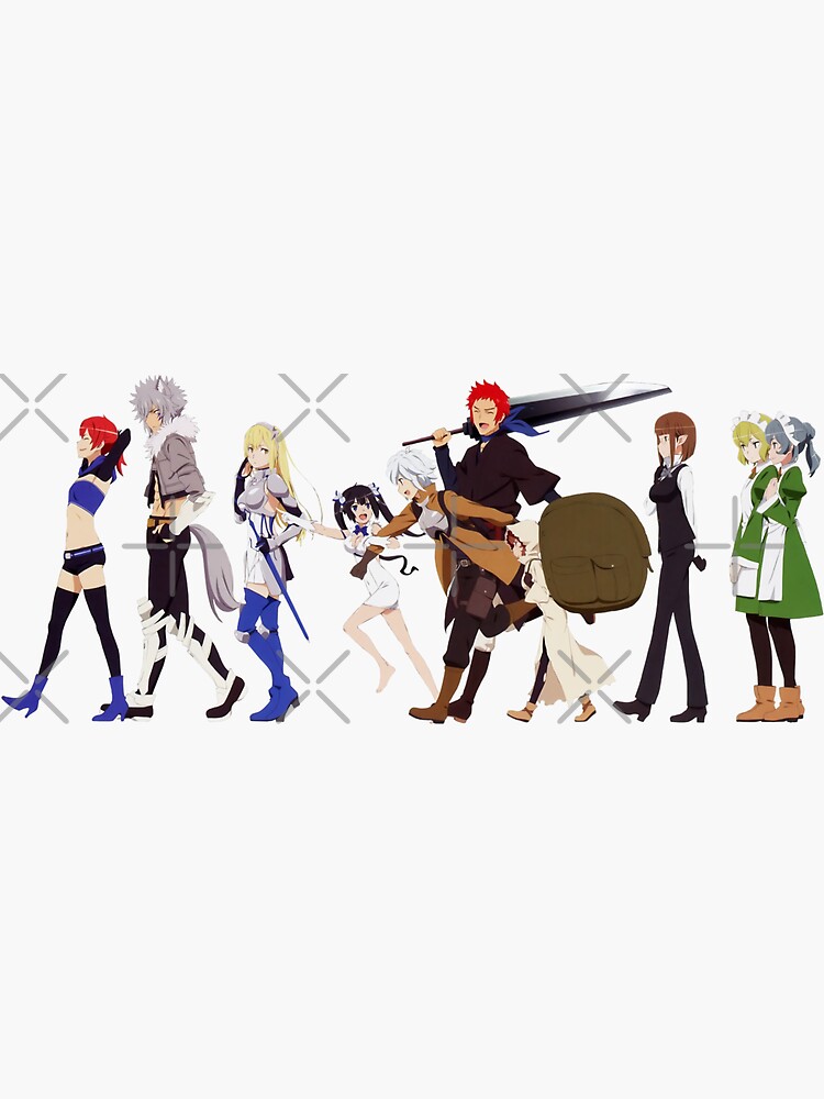 "Danmachi" Sticker for Sale by Styletto | Redbubble