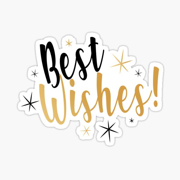 "Best wishes" Sticker by Zimbo-Zimbo | Redbubble