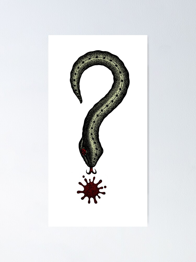 "Snake Question Mark" Poster for Sale by WigglyLines | Redbubble