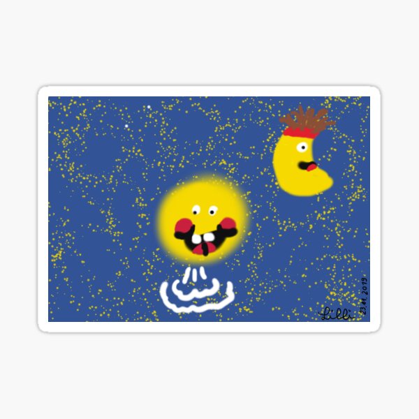 "Lilli Hammer moon with jet engine (Pupsi)" Sticker for Sale by ...