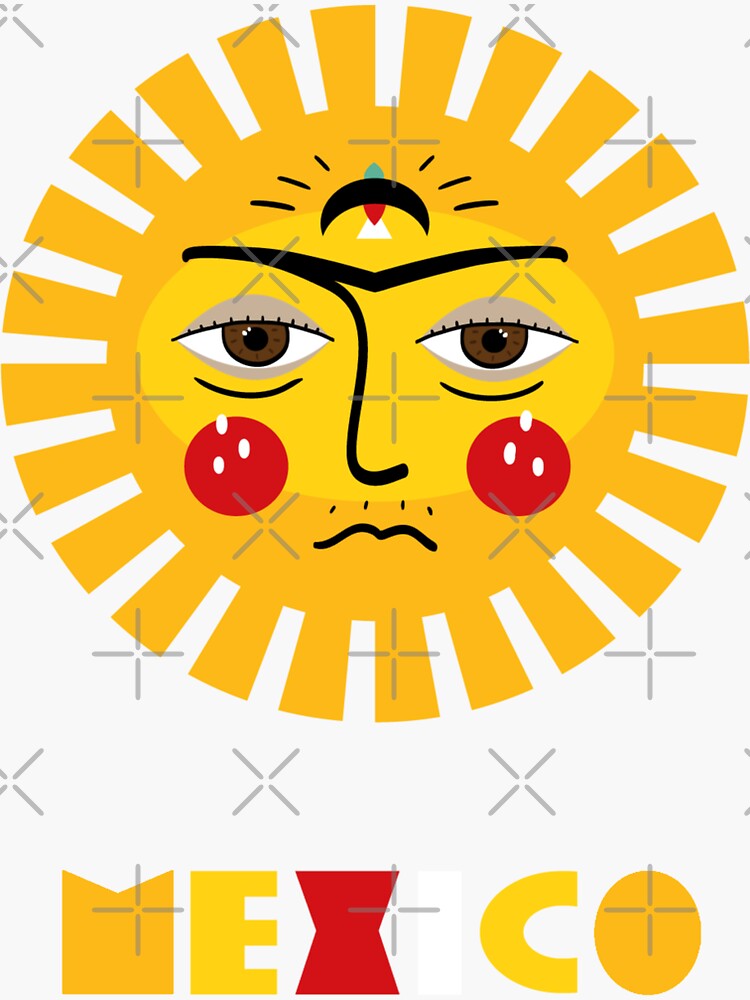 "Mexico - Sun" Sticker for Sale by madtoyman | Redbubble
