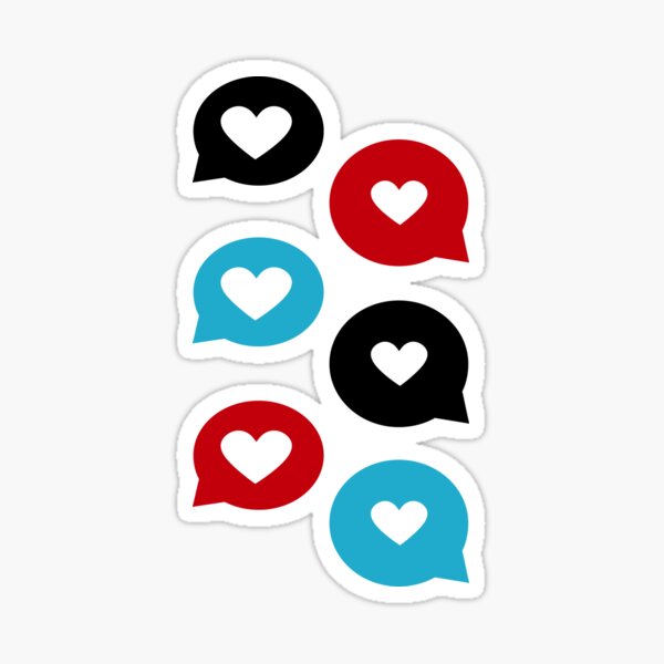 "Love Talk" Sticker for Sale by SmileMiau | Redbubble