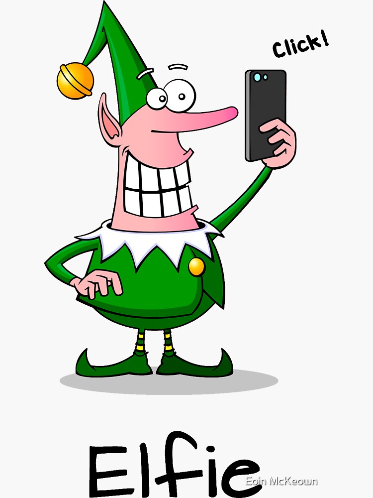 "Elfie Cartoon" Sticker by Eoinymac | Redbubble