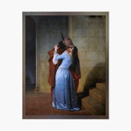"The Kiss by Francesco Hayez - Old Masters Reproduction" Art Board ...