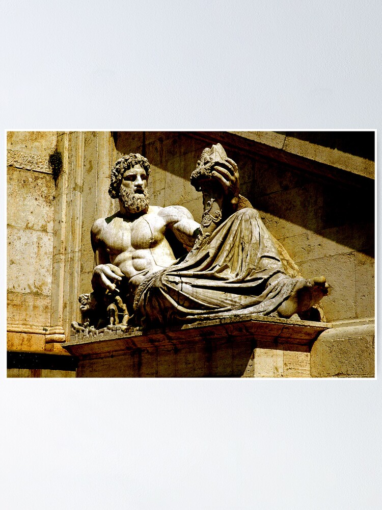 "Statue of Tiberinus, Rome" Poster by buttonpresser | Redbubble