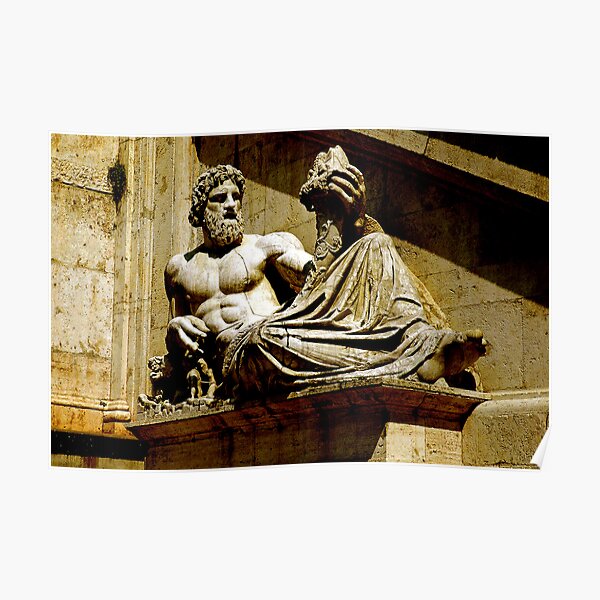 "Statue of Tiberinus, Rome" Poster by buttonpresser | Redbubble