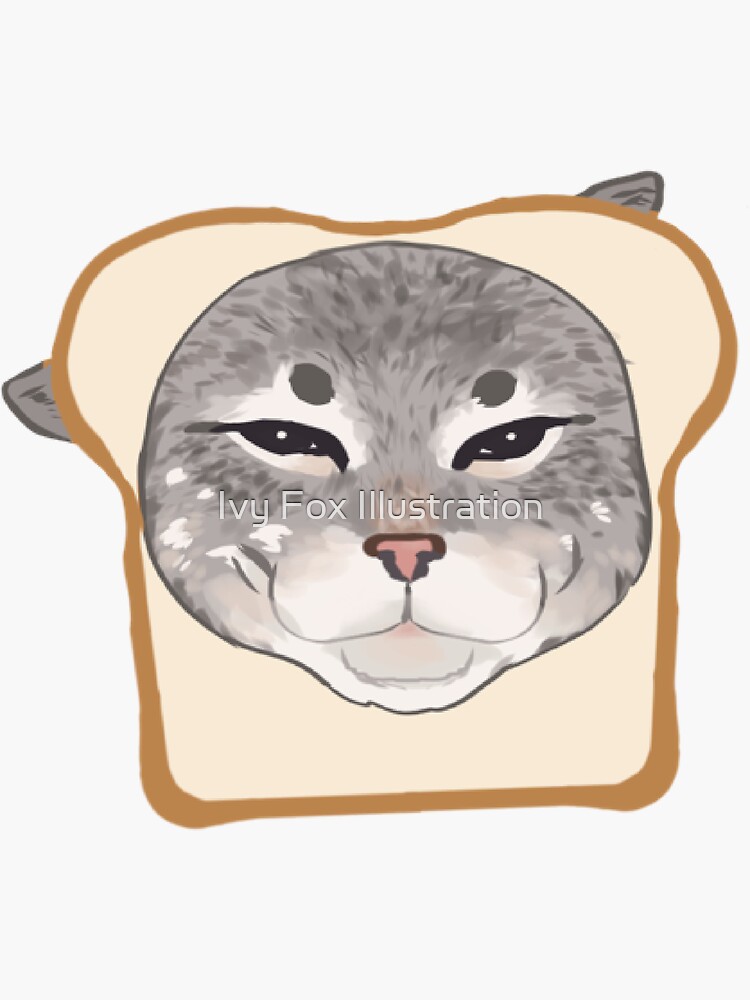 "Bread cat" Sticker by IvyFox1 | Redbubble