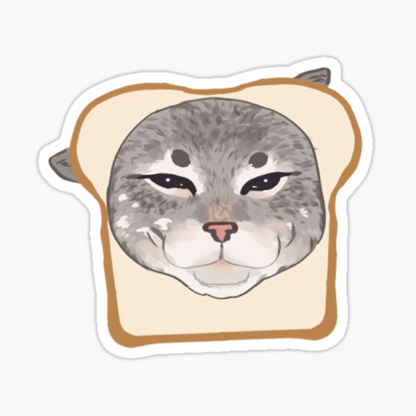 "Bread cat" Sticker by IvyFox1 | Redbubble