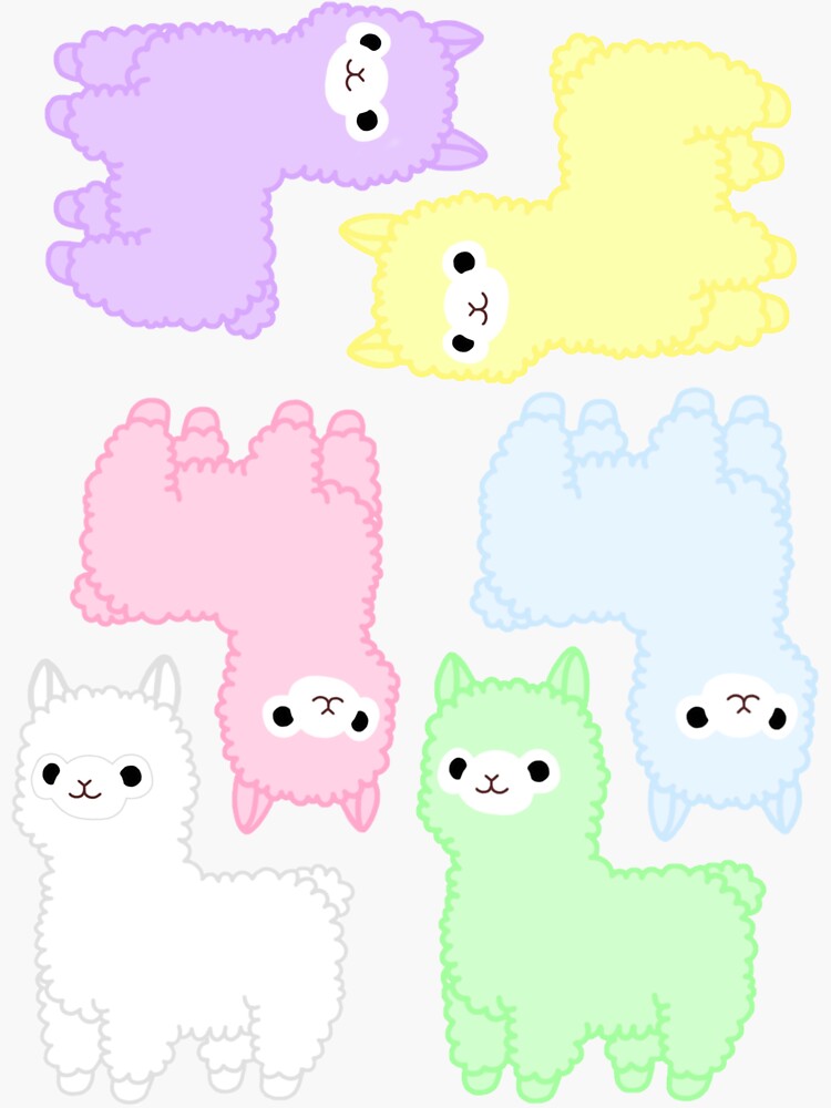 "Colorful Llama Pack" Sticker for Sale by Iseestars2 | Redbubble