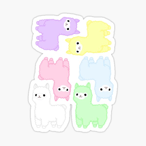 "Colorful Llama Pack" Sticker for Sale by Iseestars2 | Redbubble